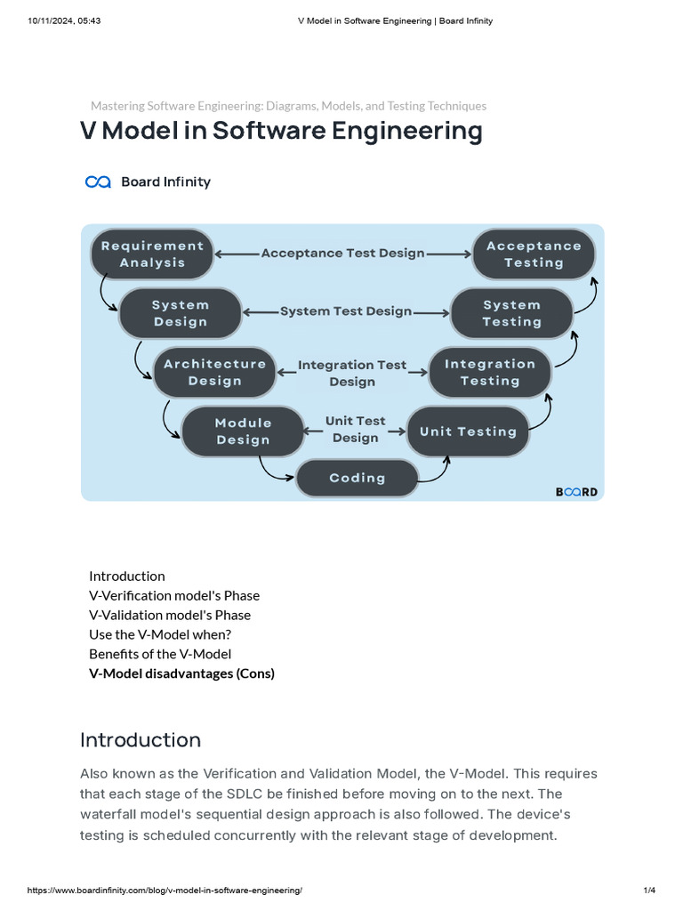 V Model in Software Engineering - Board Infinity | PDF | Verification And Validation | Formal ...