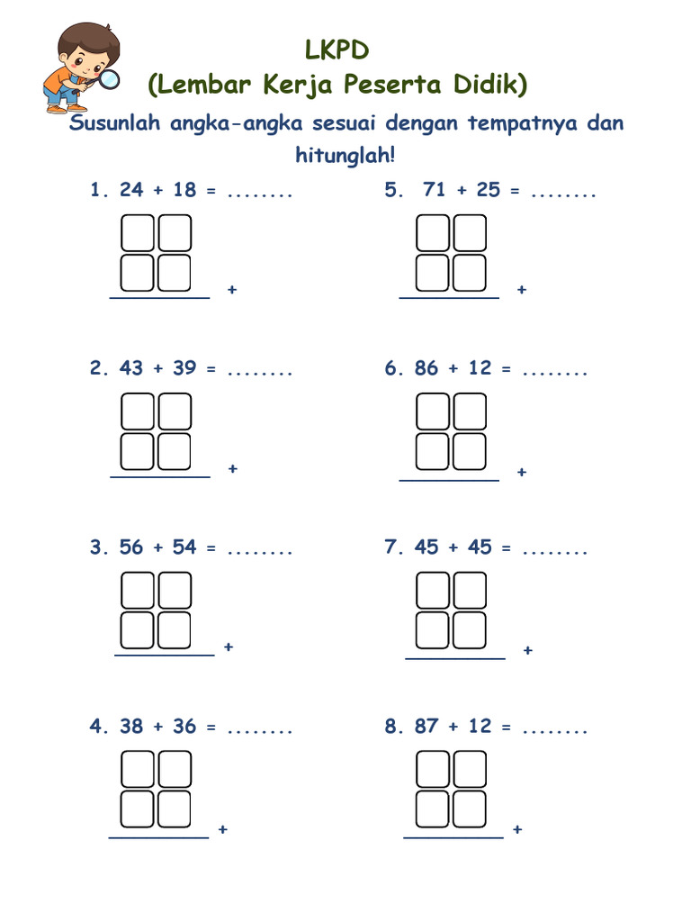 LKPD Matematika Penjumlahan | PDF
