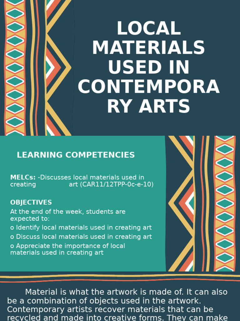 Local Materials Used in Contemporary Arts | PDF | Printmaking | Paintings