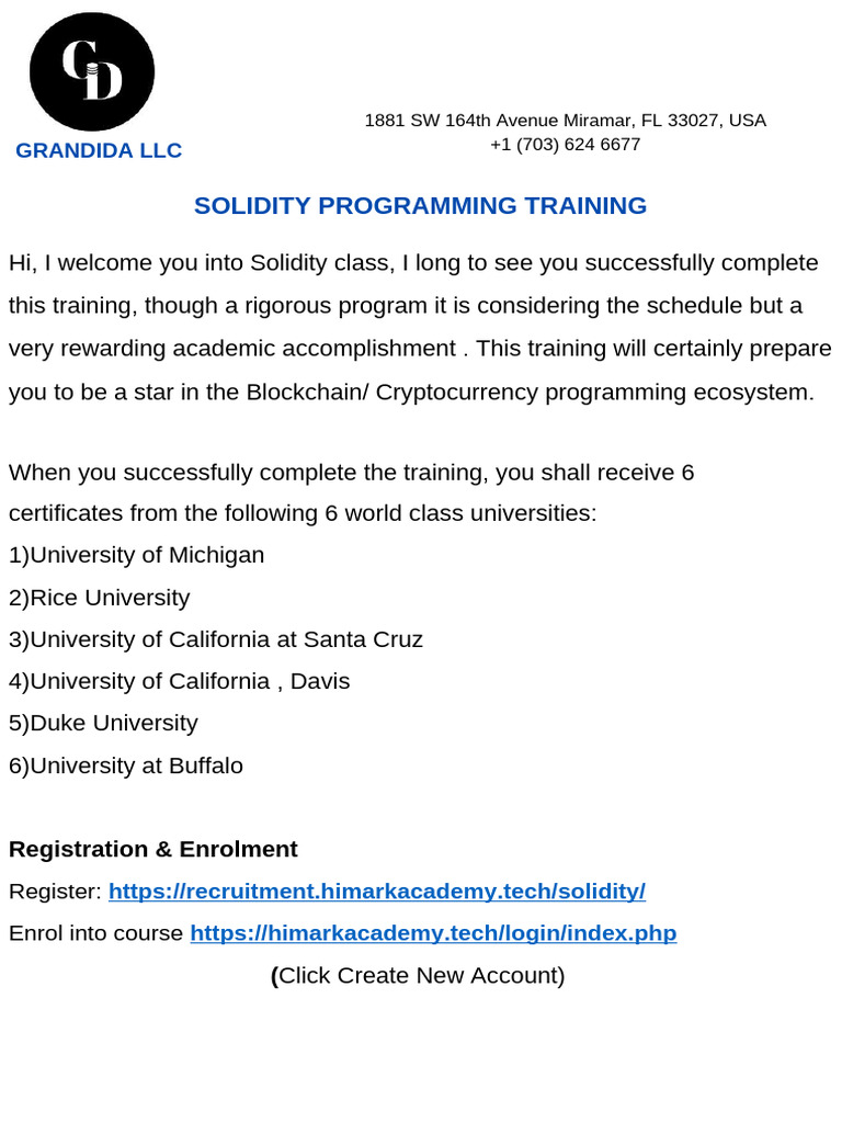 Solidity Full Training Orientation Guide 2022 | PDF | Java Script ...