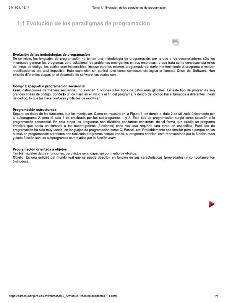 1.1 Evolución de Los Paradigmas de Programación | PDF