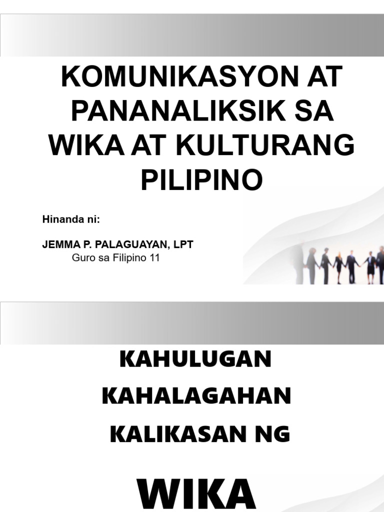 Kahulugan Kahalagahan Kalikasan NG Wika | PDF