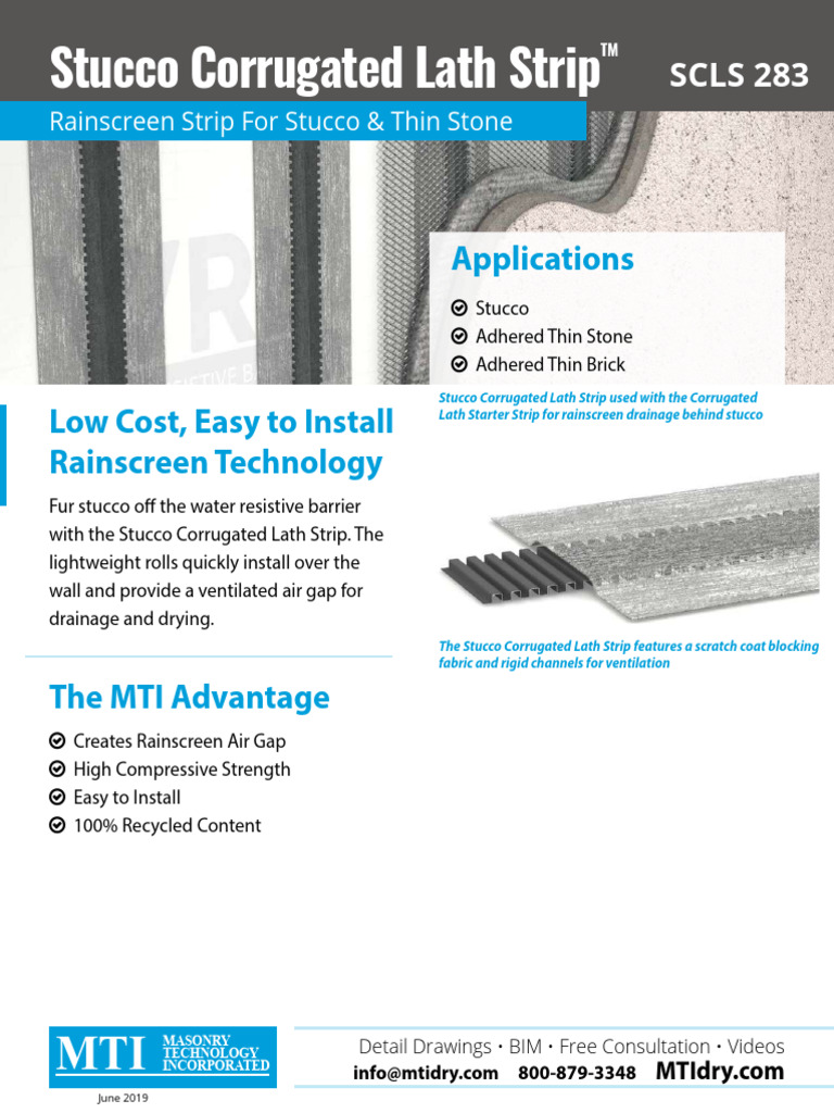 Stucco Corrugated Lath Strip | PDF | Masonry | Building