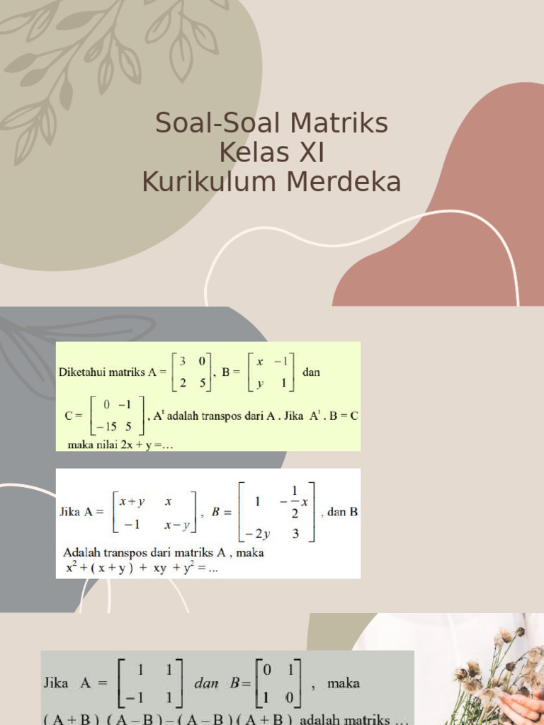 Soal-Soal Matriks | PDF