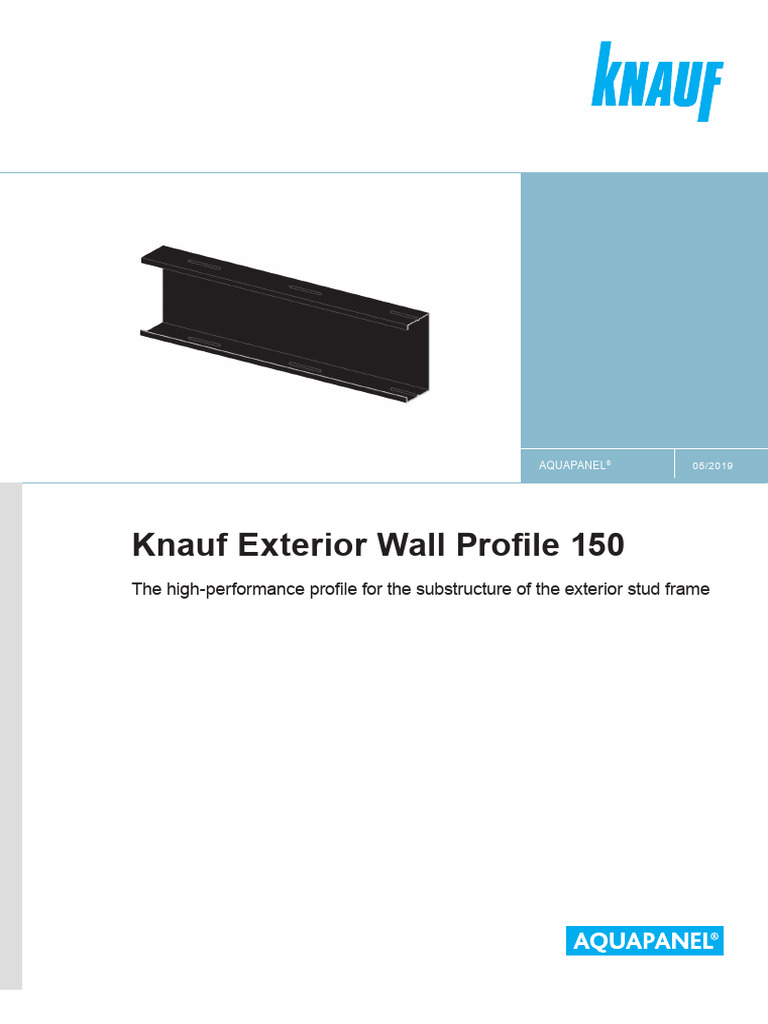Knauf Exterior Wall Profile150 Datasheet 0519 | PDF | Wall | Rivet