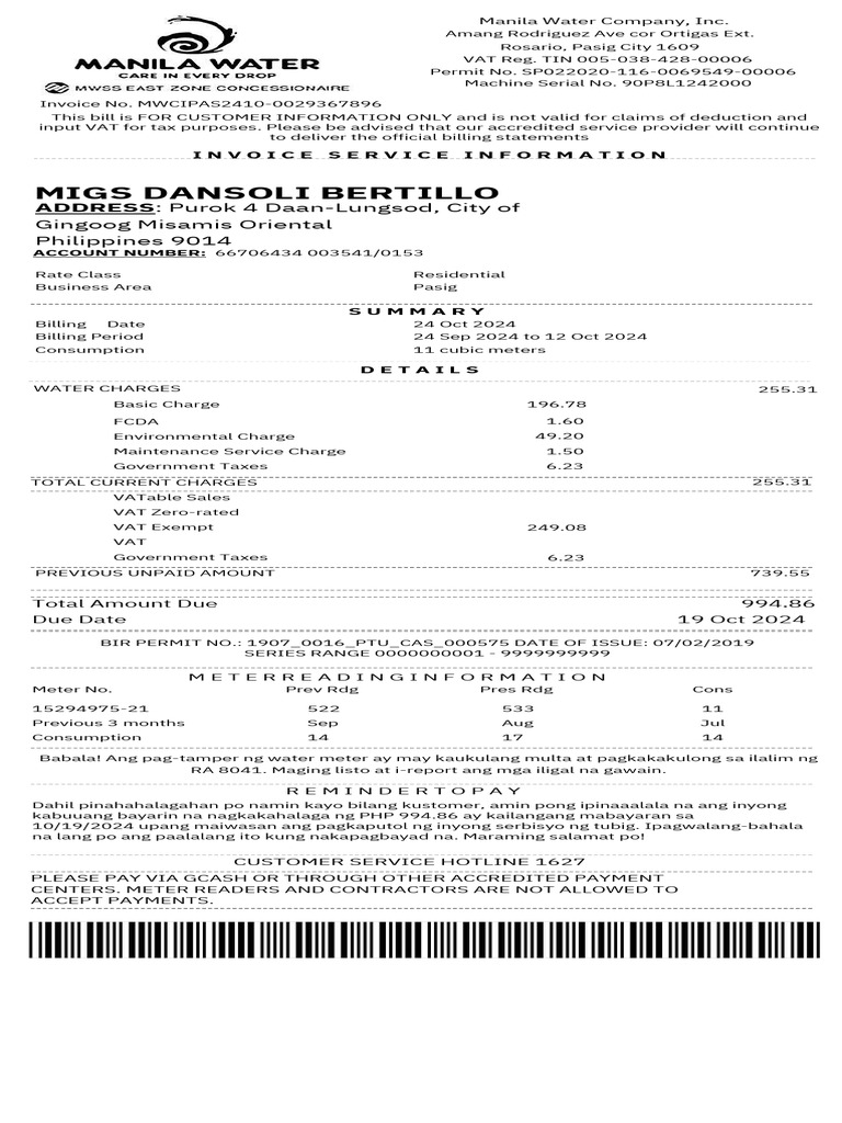 Ment Manila Water Migs Bertillo | PDF | Value Added Tax | Government ...