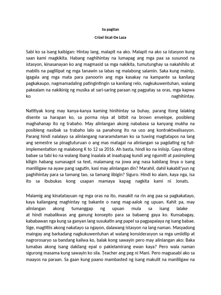 Filipino Report Example | PDF