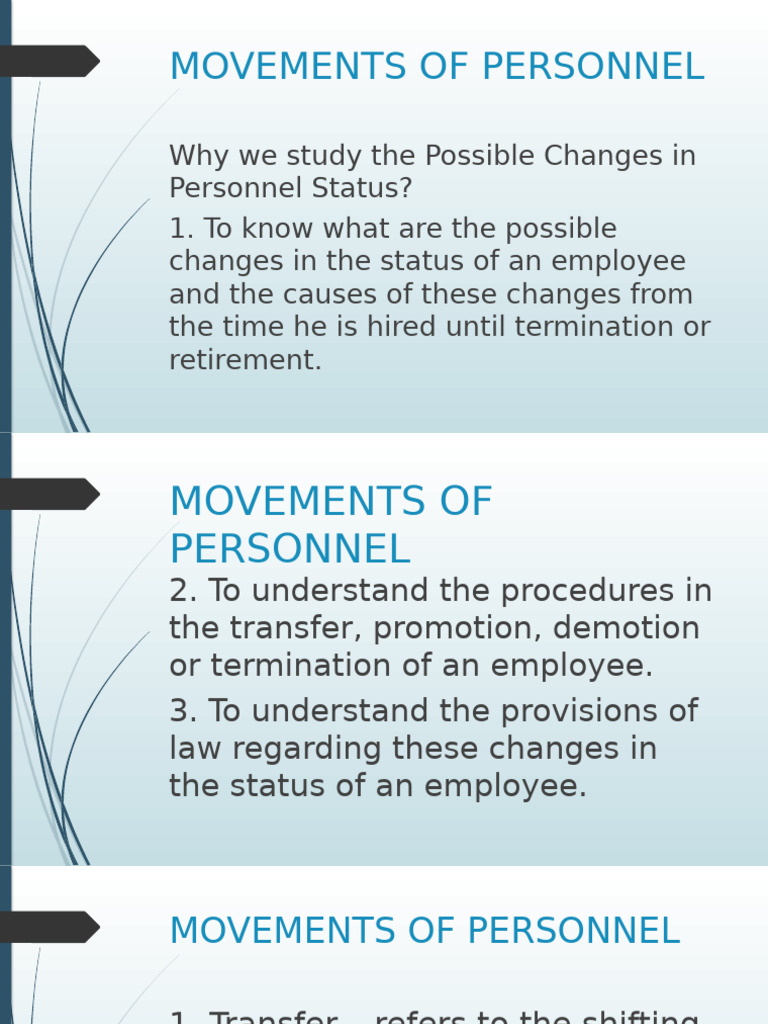 Movements of Personnel | PDF | Employment | Layoff