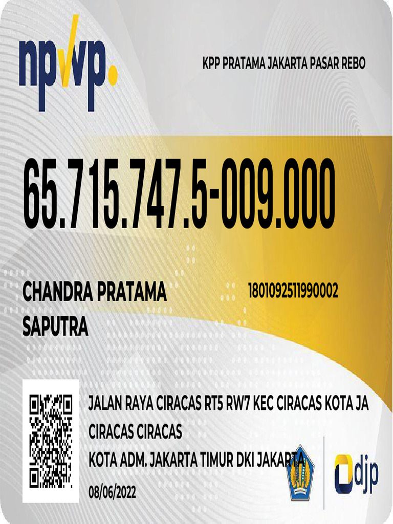 Chandra Pratama NPWP | PDF