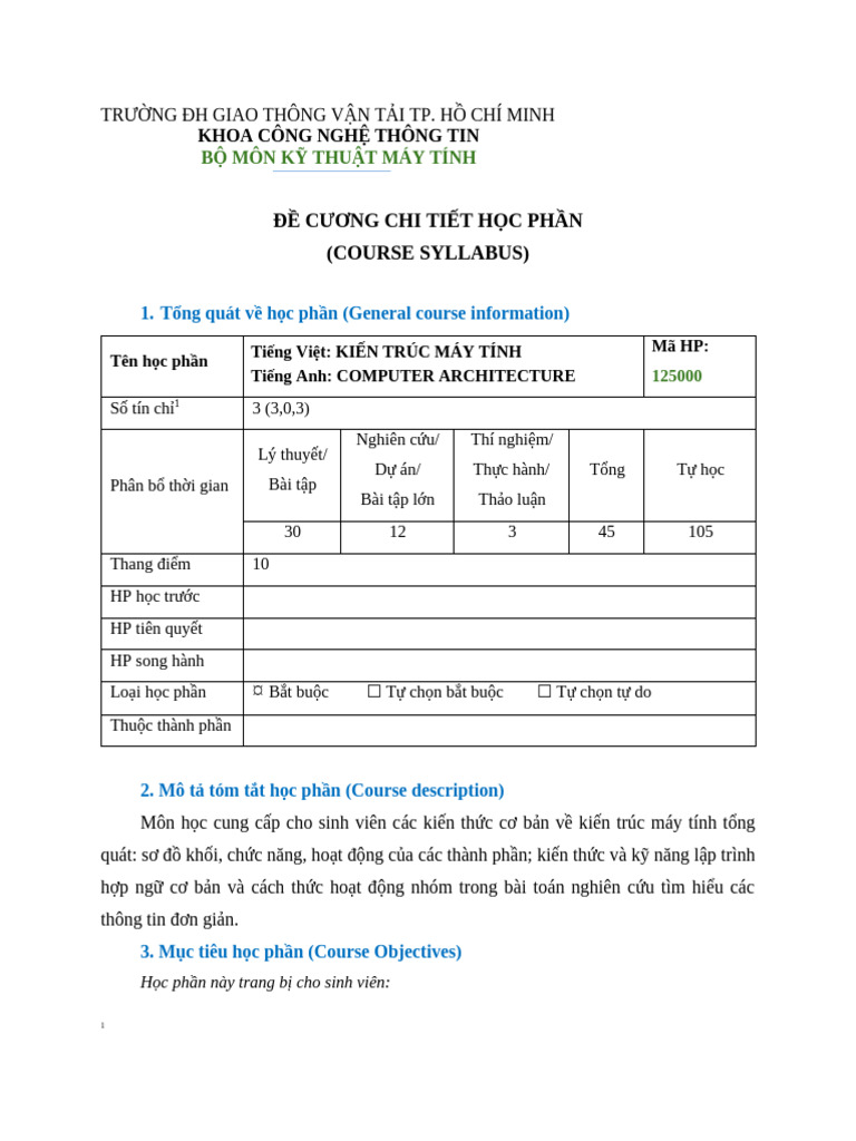 4 - 125000 - Kien Truc May Tinh - DCCT 2024 | PDF