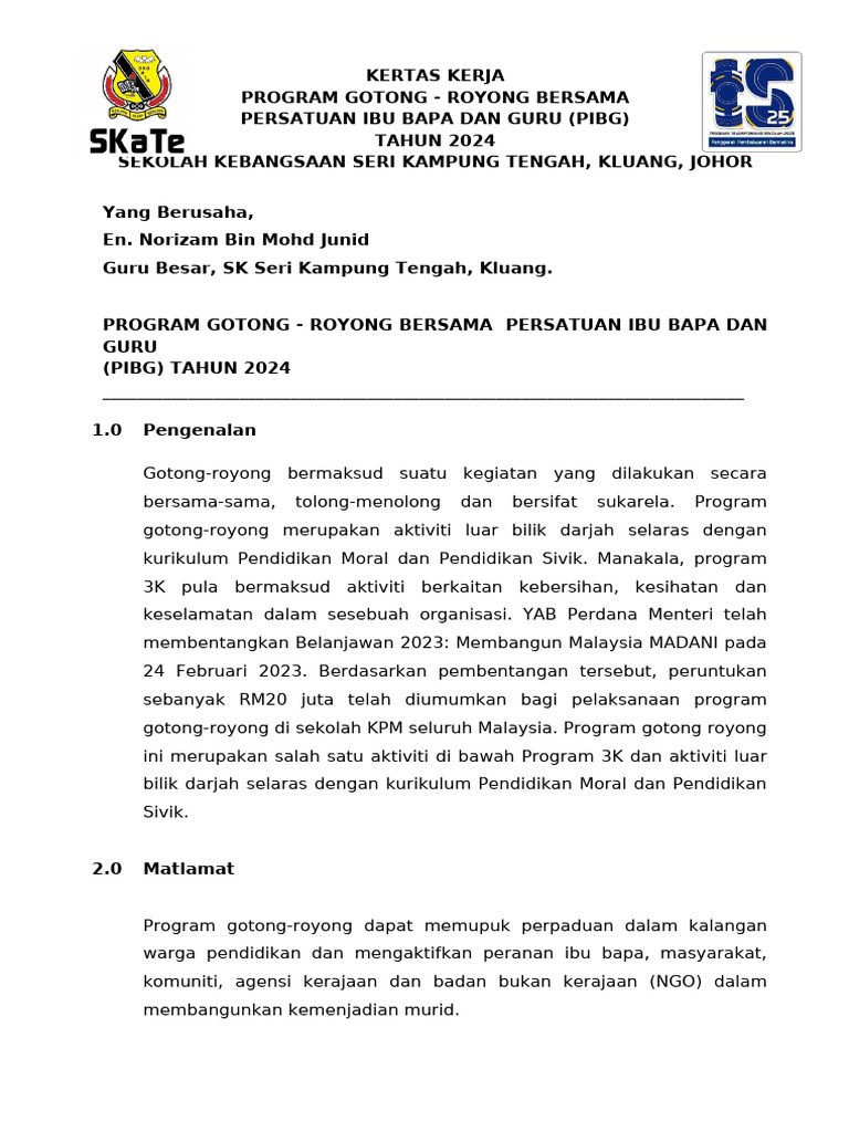 Kertas-Kerja-Gotong Royong | PDF