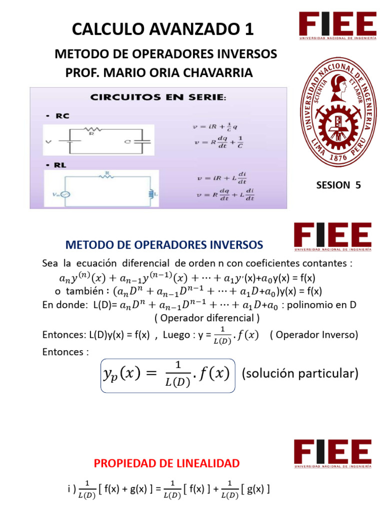 Clase 5 (Operadores Inversos) | PDF | Matemática Elemental | Álgebra abstracta