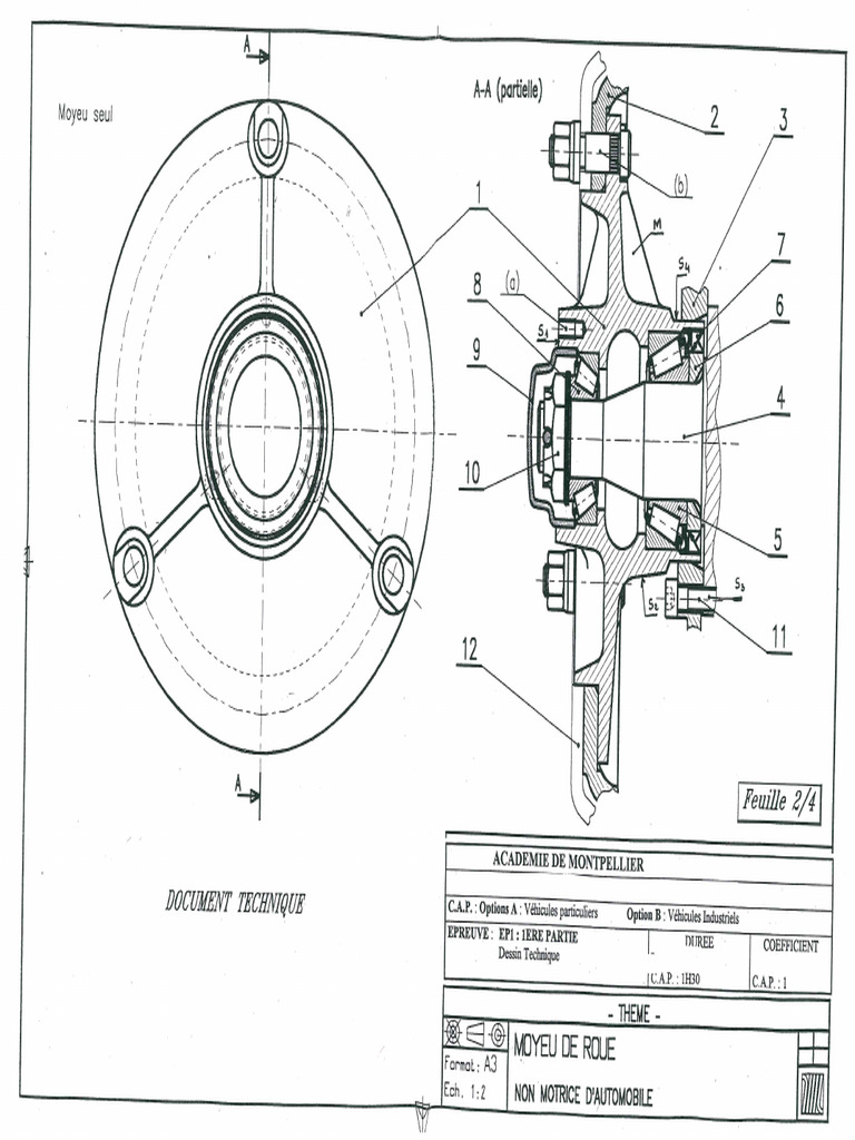 Dessin Moyeu de Roue | PDF