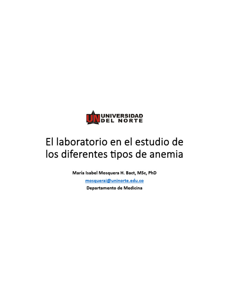 Análisis de Anemia y Parámetros Hematológicos | PDF | Anemia | Sangre