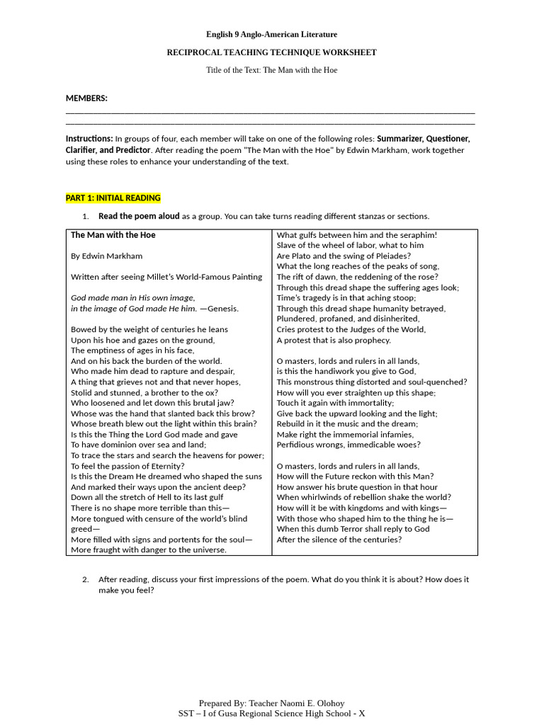 RTT Worksheet | PDF