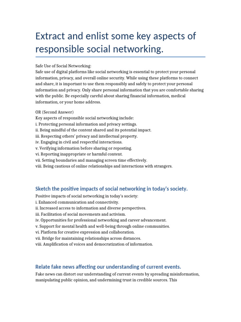 Social Networking Impact | PDF | Privacy | Social Media
