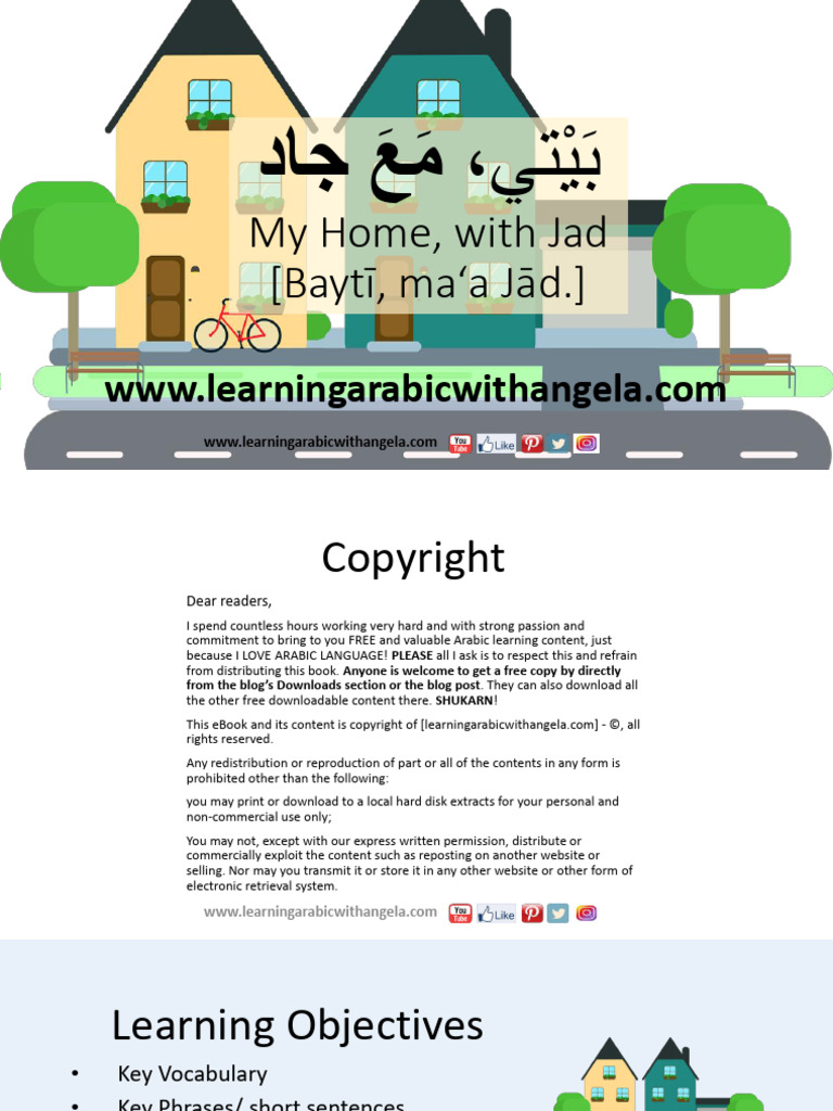 My Home With Jad Storybook and Workbook Learning Arabic With Angela | PDF | Grammatical Gender ...