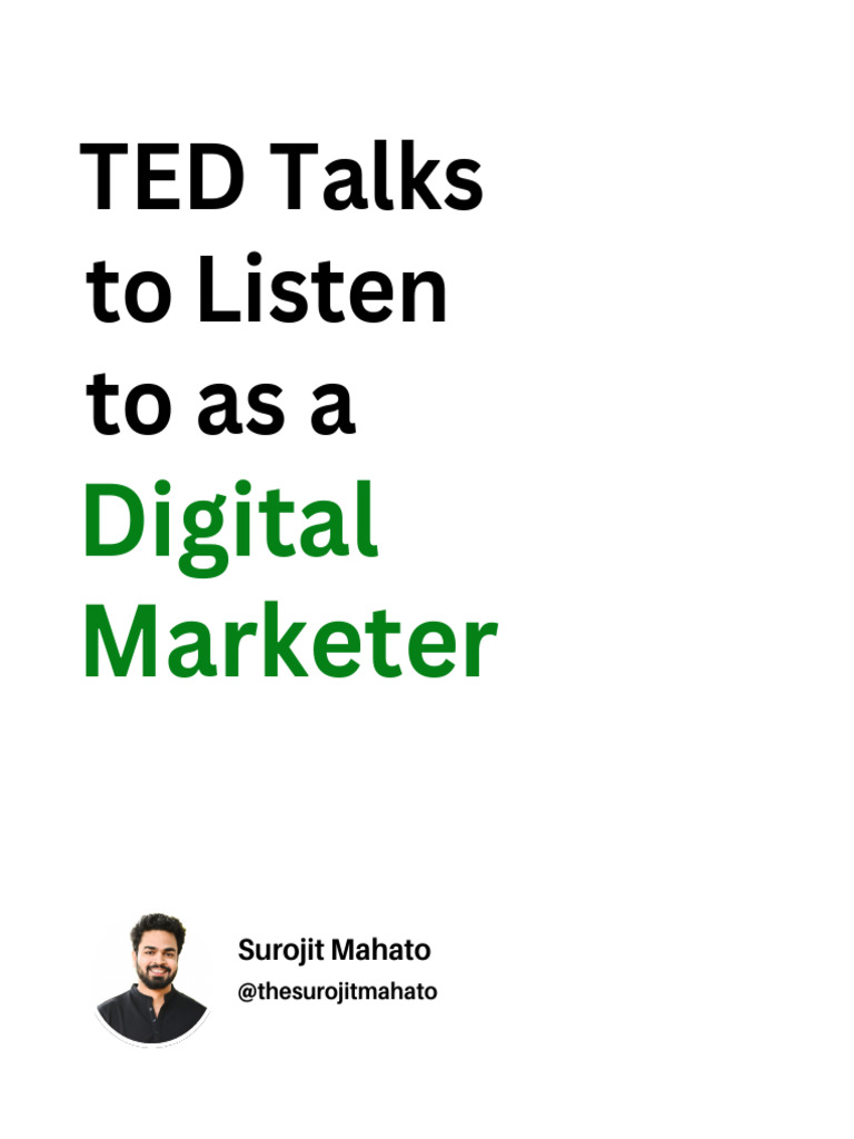TED Talks for Digital Marketers | PDF | Creativity | Digital Marketing
