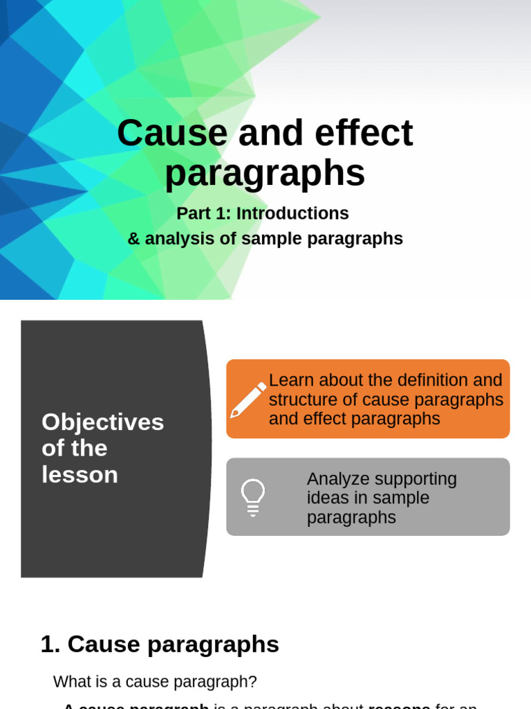 Cause and Effect Essay | PDF | Syntax | Linguistics
