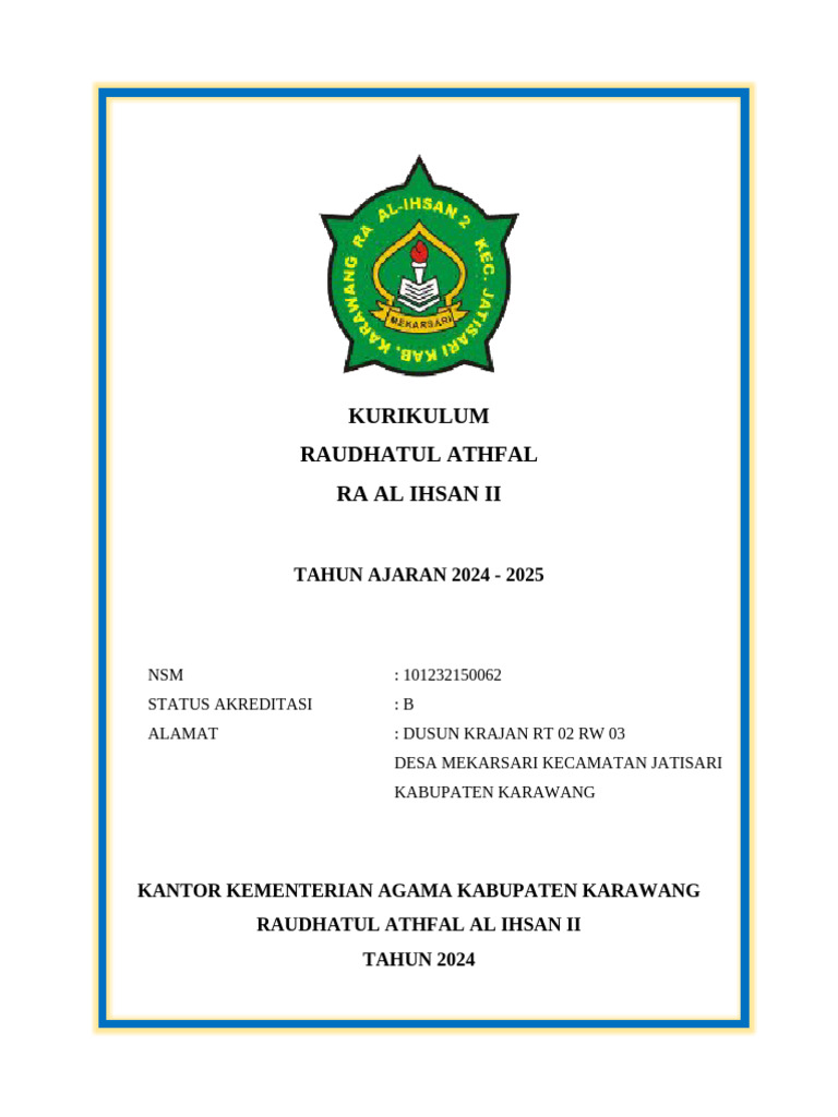 Cover Kurikulum Merdeka Ra | PDF