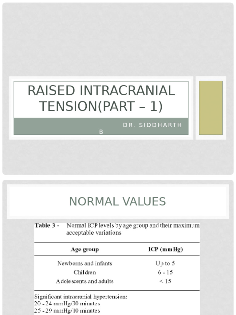 Raised Intracranial Tension | PDF | Cerebrospinal Fluid | Medical ...