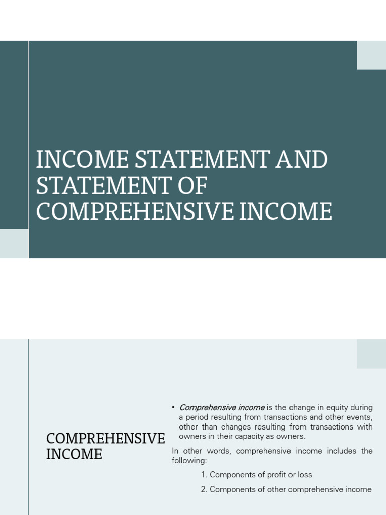 Income vs. Comprehensive Income Explained | PDF | Income Statement ...