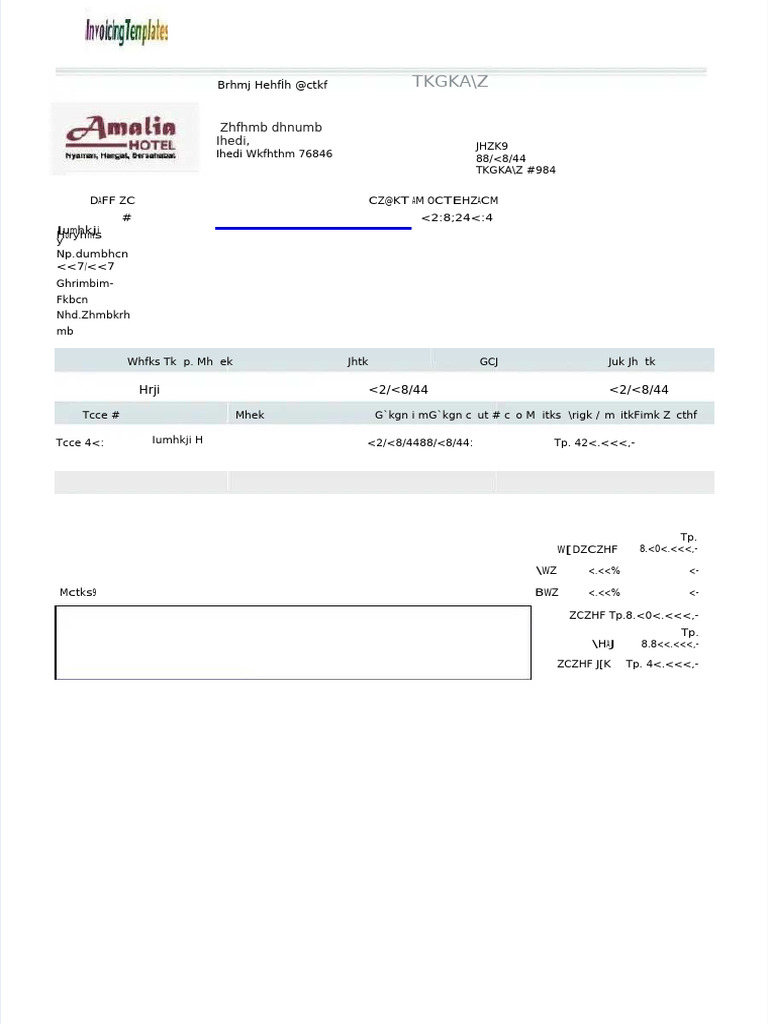 PDF 1 Contoh Bill Hotel Secara Umum Compress | PDF