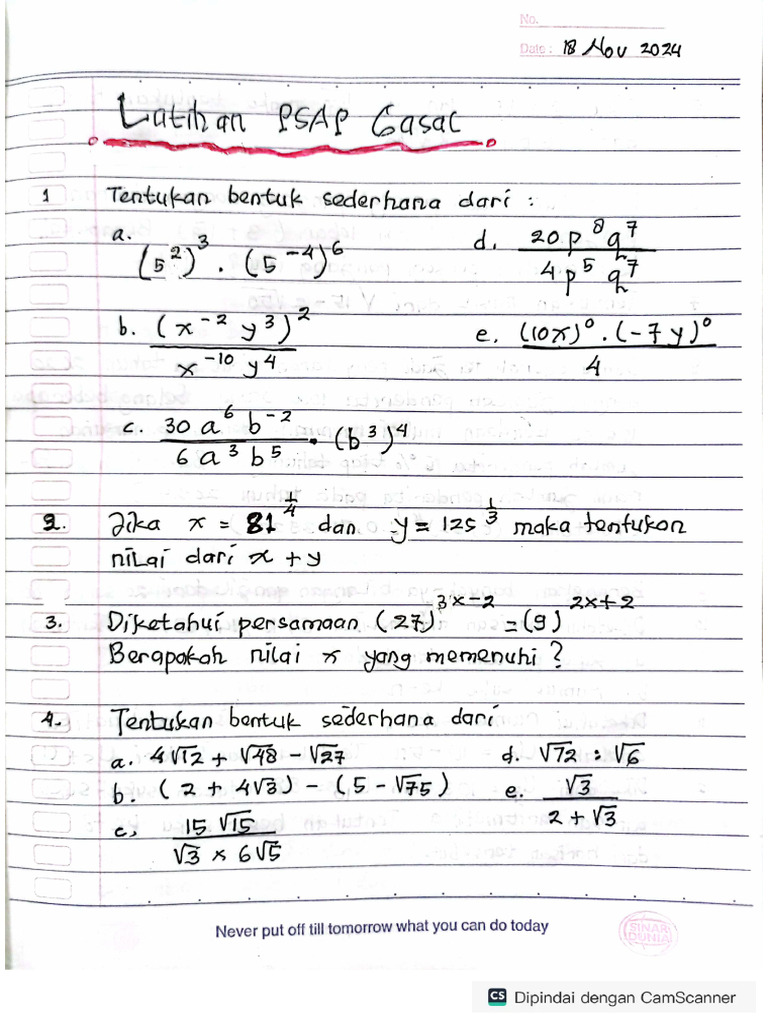Lat Soal PSAP MTK | PDF