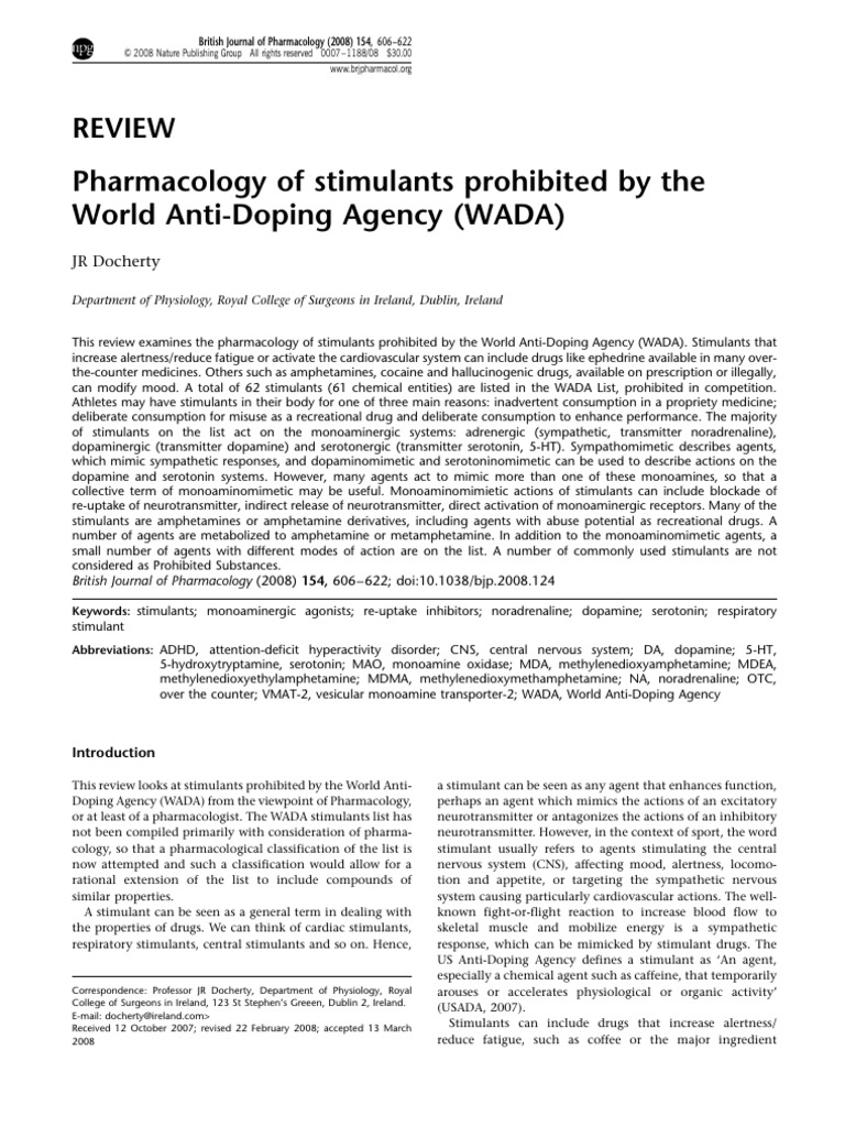 Stimulants | PDF | Stimulant | Serotonin