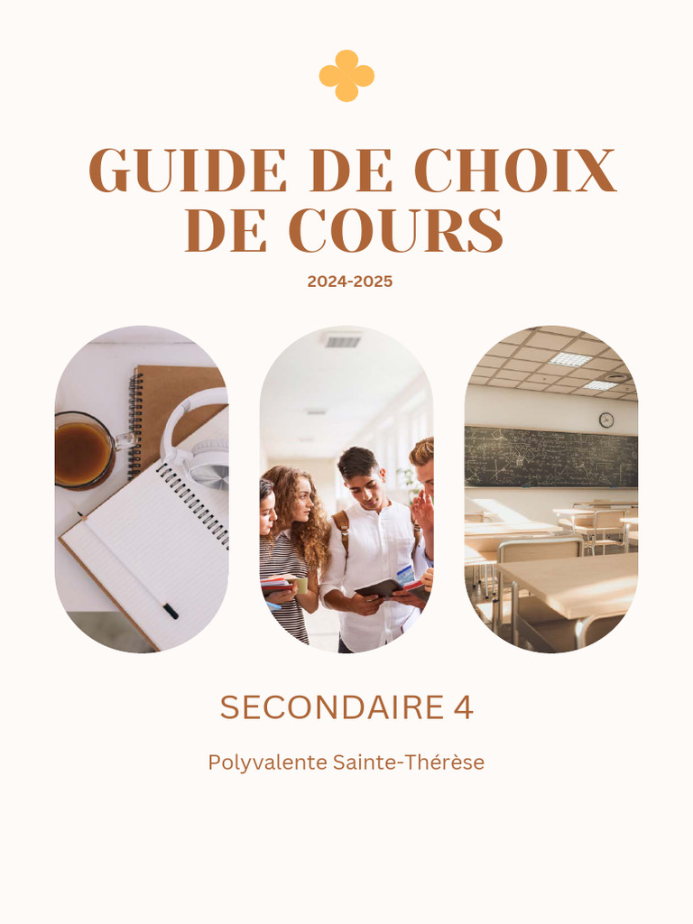 Guide de choix de cours secondaire 4 | PDF