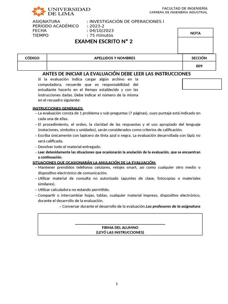 Solucion Examen 2 | PDF