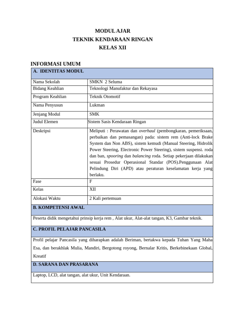 MODUL - RPP Bpk. Lukman | PDF