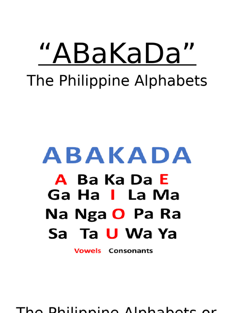ABaKaDa Philippine Alphabets | PDF
