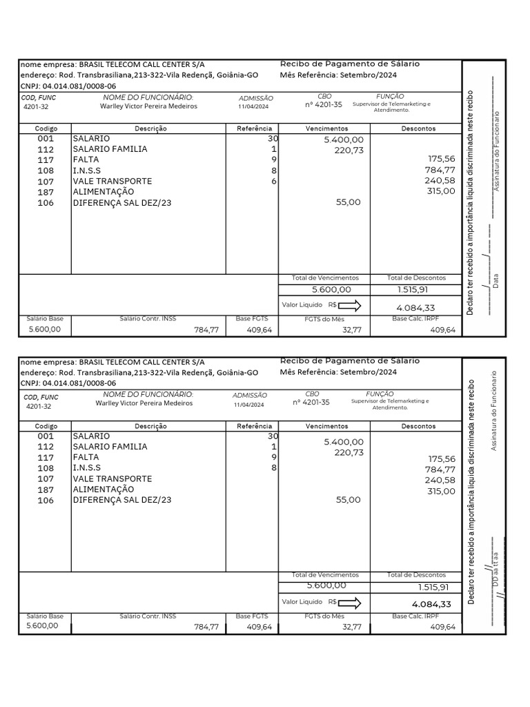 Modelo Contra Cheque PDF | PDF | Estado de bem-estar social | Relações ...