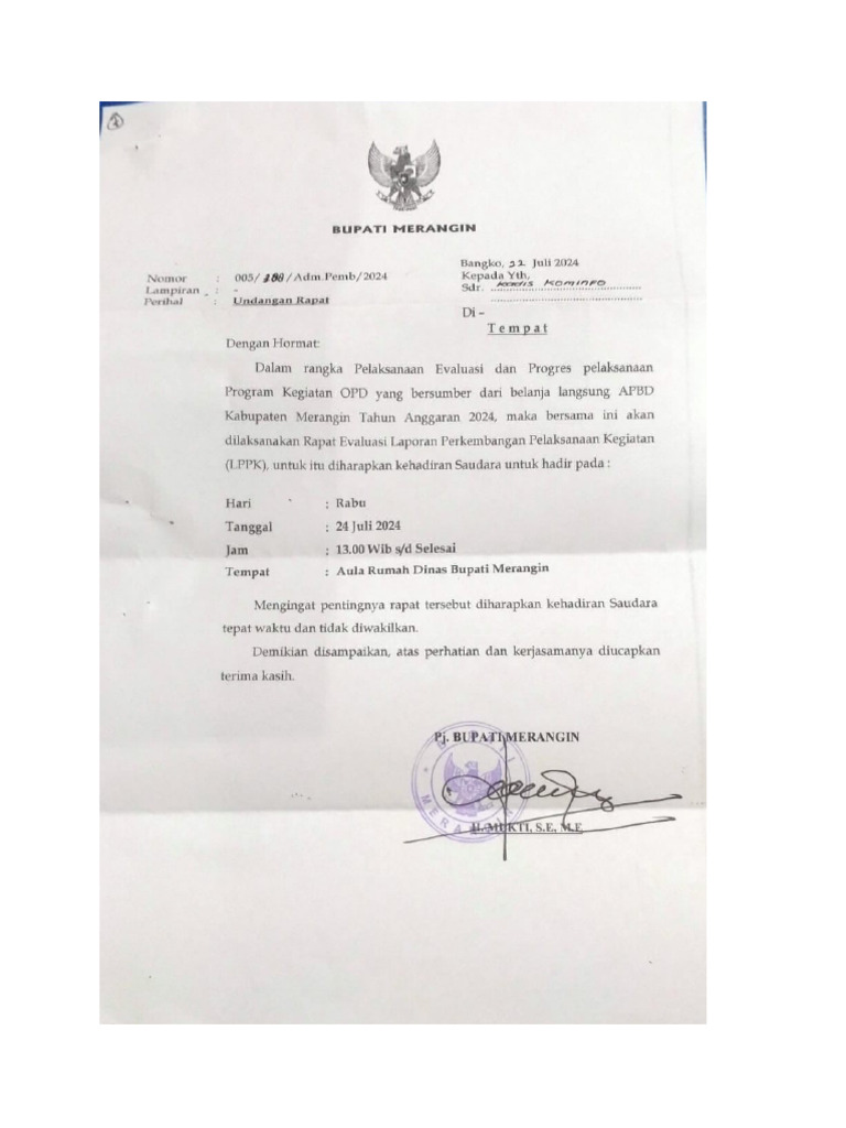 Surat LPPK 24 Juli | PDF