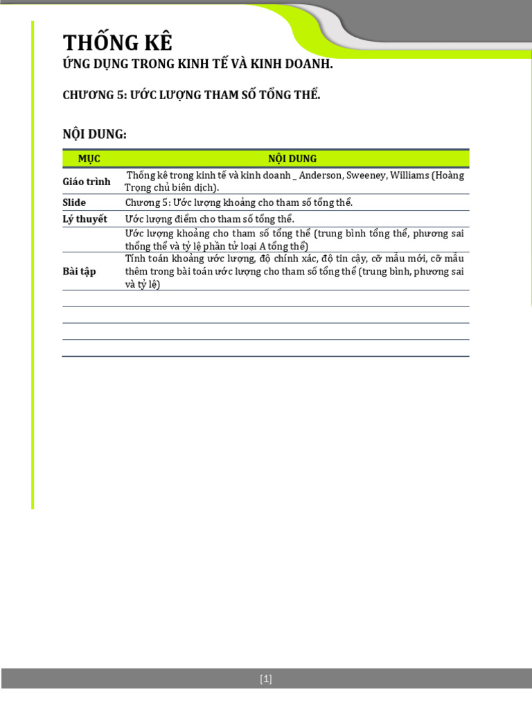 Script - c5 - Uoc Luong Khoang Tham So Thong Ke | PDF