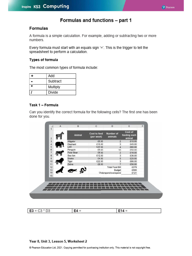 Formulas and Functions - Part 1 | PDF | Mathematics
