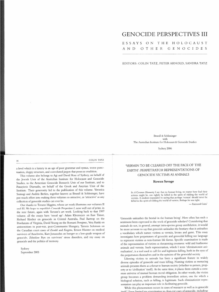 Vermin To Be Cleared of The Face of The Earth | PDF