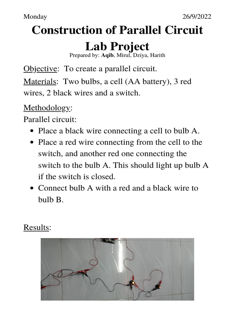Parallel and Series Circuit Lab Report | PDF