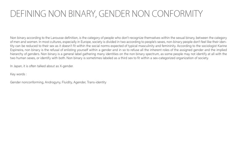 Gender Non Conformity | PDF