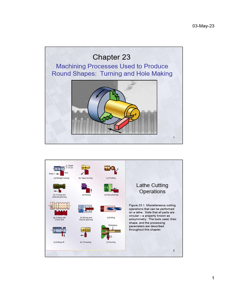 Turning and Hole Making Processes | PDF | Machining | Drilling
