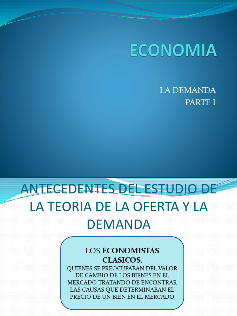 La Demanda y Oferta | PDF | Oferta (economía) | Oferta y demanda