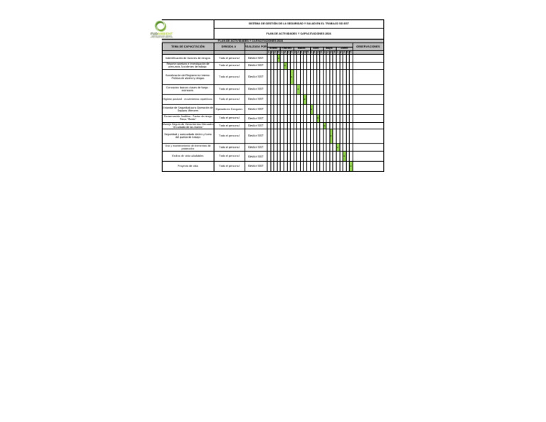 Cronograma de Capacitaciones SG-SST | PDF