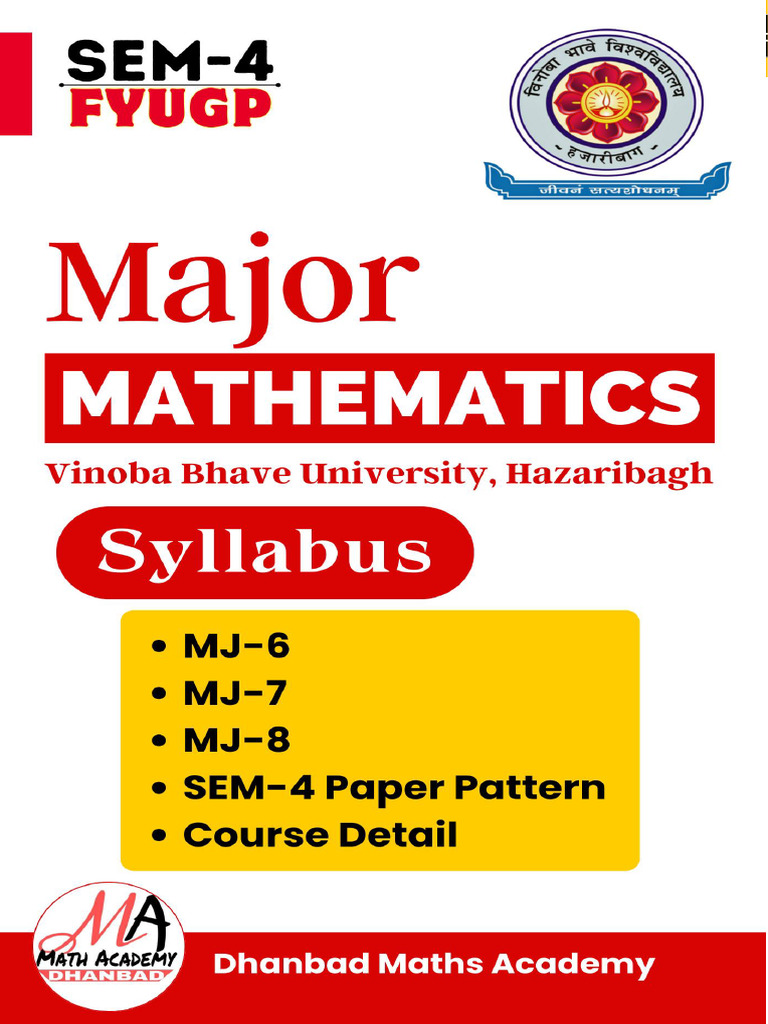 VBU SEM-4 Maths Major Syllabus | PDF | Partial Differential Equation | Group (Mathematics)