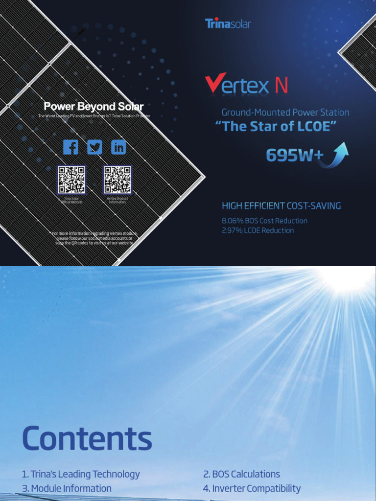 VertexN 695W Brochure en | PDF | Photovoltaics | Sustainable Technologies