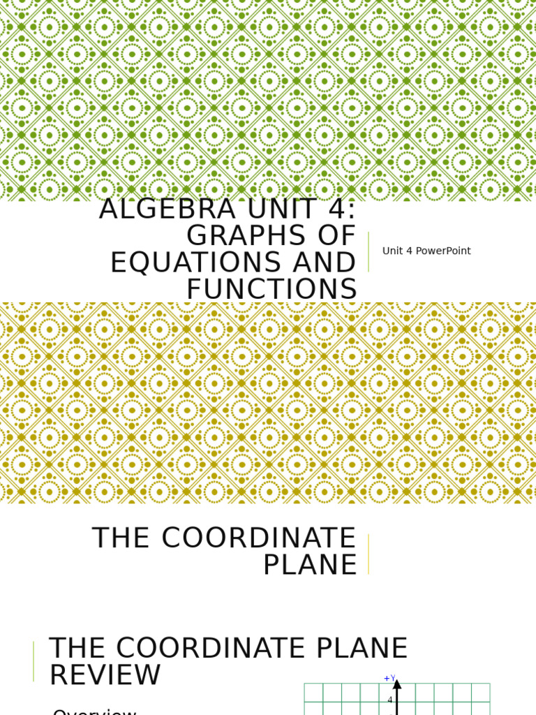Algebra Unit 4 | PDF | Cartesian Coordinate System | Mathematics