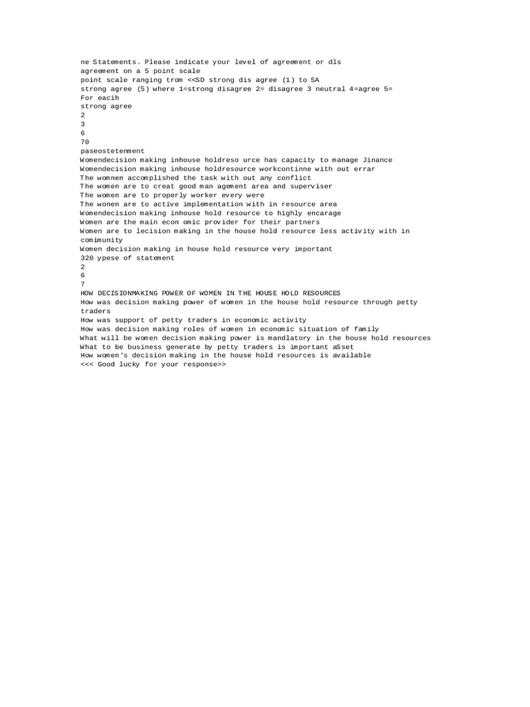 Ali Questionary 2 | PDF