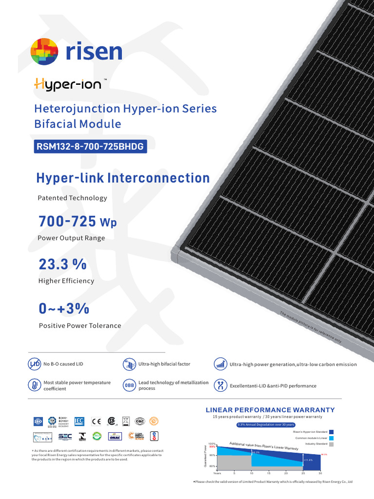Hyper-ion 132 HJT Bifacial Module Alloy Steel Frame 伏羲 132 双 钢 | PDF ...