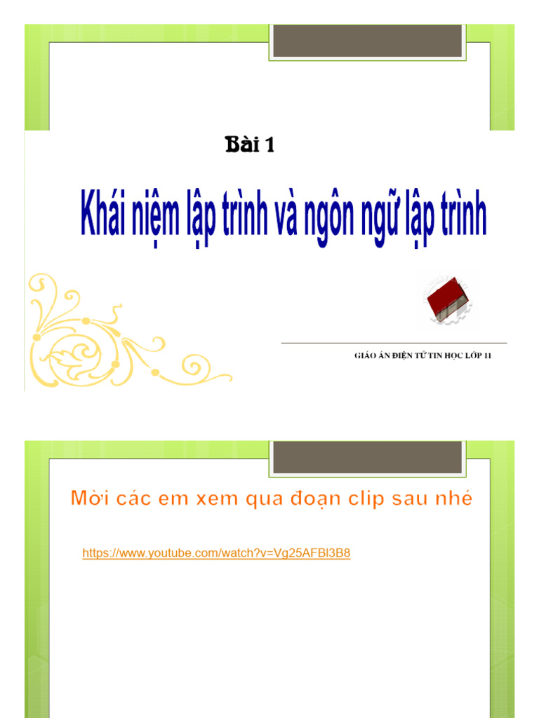 Bai1 Khai Niem Lap Trinh Va Ngon Ngu Lap Trinh Bac Cao Tin11 | PDF