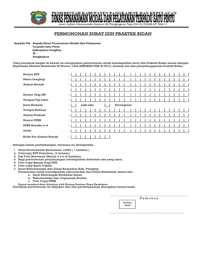 Izin Praktek Bidan - Sipb | PDF